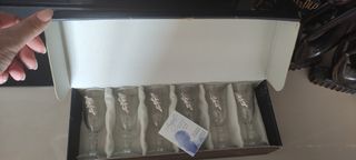 set di bicchieri da liquore con argento 