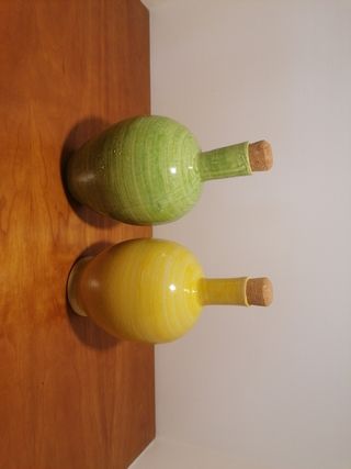 Oliere in ceramica di Caltagirone. Coppia
