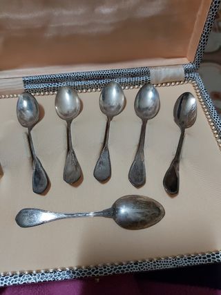 6 cucchiaini argento 800!