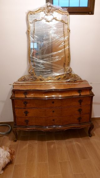 comò radica con specchio 