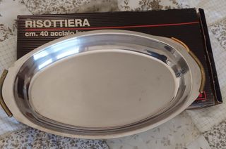 Vassoio/ risottiera acciaio inox