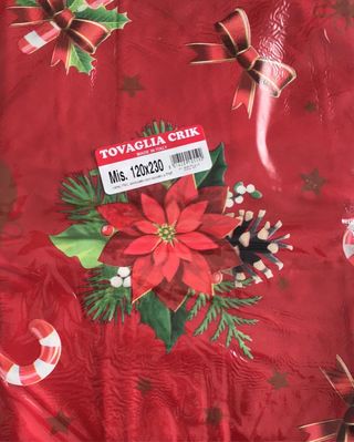 Tovaglia plastificata natalizia x12 posti