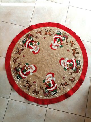 tovaglia natalizia in juta 