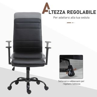 Sedia da ufficio Ergonomica Girevole in Similpelle