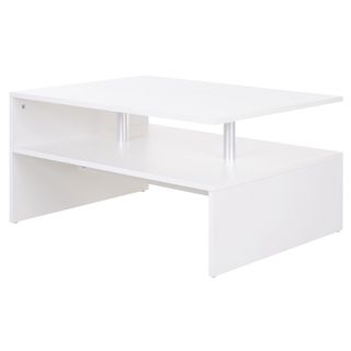Tavolino da Salotto Basso 2 Livelli Legno