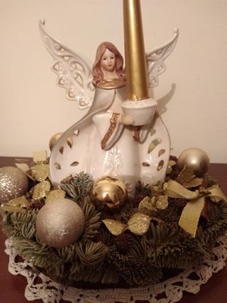 Centrotavola con Angelo in ceramica🎄😍❤️🎀
