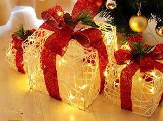 Set 3 Scatole luminose Natalizie