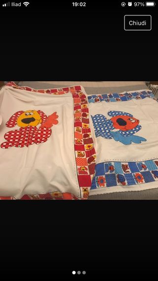 Due set lenzuola federa e copri letto 