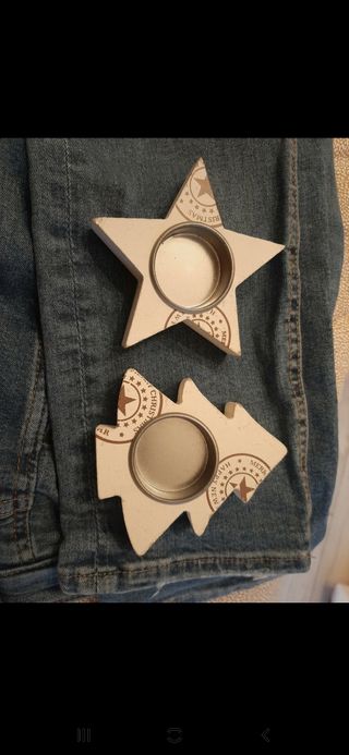 due porta candele natalizio