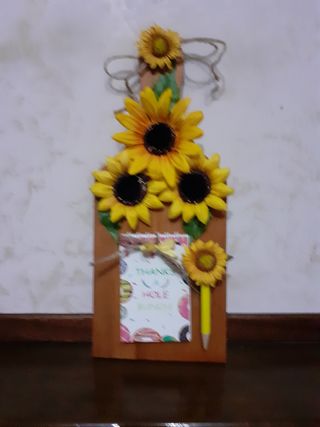 tagliere con blocchonotes 