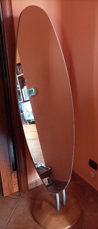 specchiera ovale in ciliegio Domino