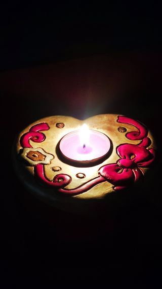 portacandele di natale a forma di cuore simil thun