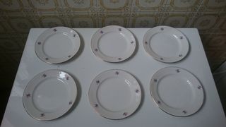 SET PIATTI EUROSTOVIL CON DISEGNO E BORDI DORATI