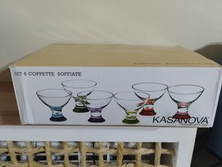 sei coppette in vetro