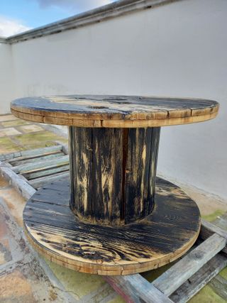 Bobina Tavolino stile decapato / Vintage / design 