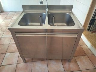 lavandino acciaio inox 2 vasche