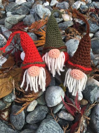 3 gnomi di Natale ornamento fatti a mano