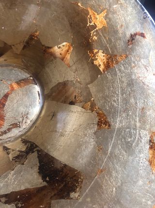 Centro tavola foglia oro