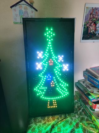 Albero quadro di  natale luminoso a corrente
