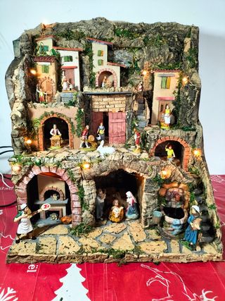 Presepe artigianale 40cm x 39cm x 46cm