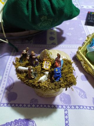 presepe hand made su conchiglia 