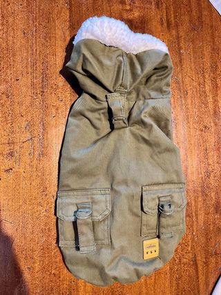 Parka verde militare per cani 