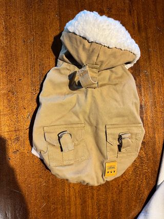 Parka beige per cani 