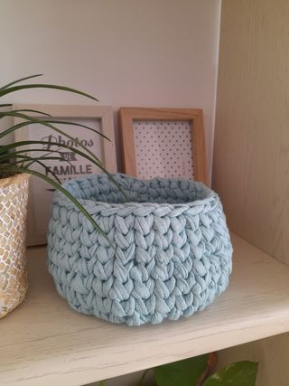 Cestino in cotone fatto a mano