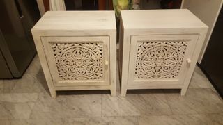 comodino legno di mango fatto a mano