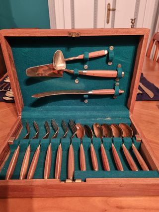 posate dolce legno e teak Thailandia  anni 60
