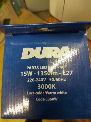 stok 6 lampade dura par38  15 w