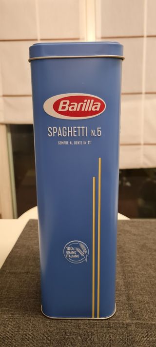 Scatola in latta da collezione spaghetti Barilla