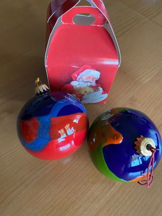 Palle di Natale con lavorazione su vetro 