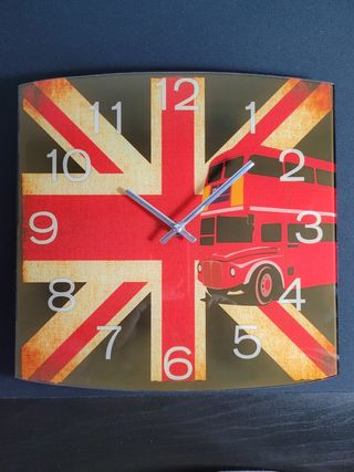 Orologio London UK da parete in vetro