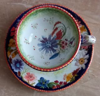 Tazza con piattino ceramica di Faenza