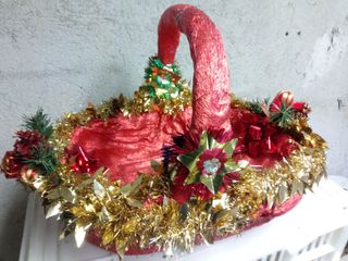 Cestino natalizio in vimini