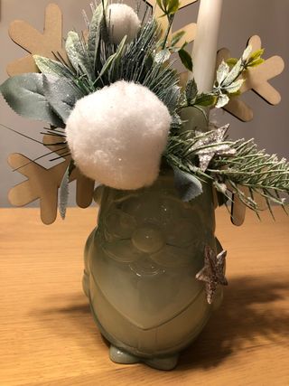 Porta candela natalizia 