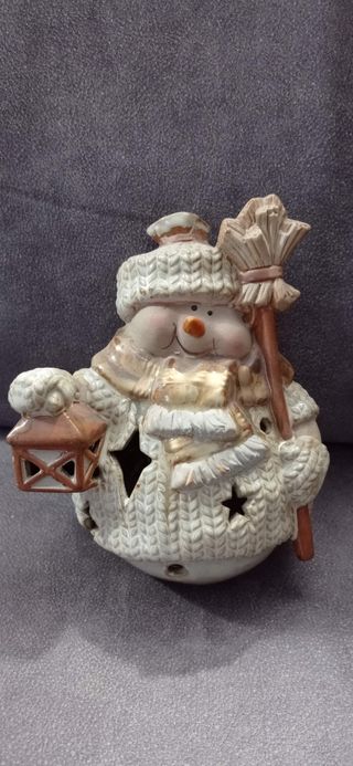 portacandela pupazzo neve