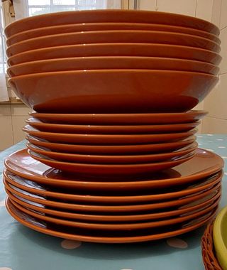 Set 18 piatti Ikea color Terracotta 