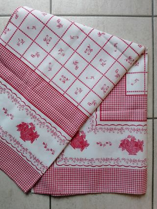 Tovaglia natalizia 100% cotone per Natale rossa