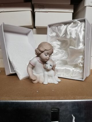 Bimba con cane porcellana Morena