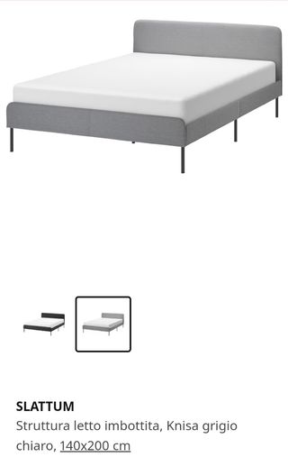 Letto Slattum Ikea e materasso Ikea