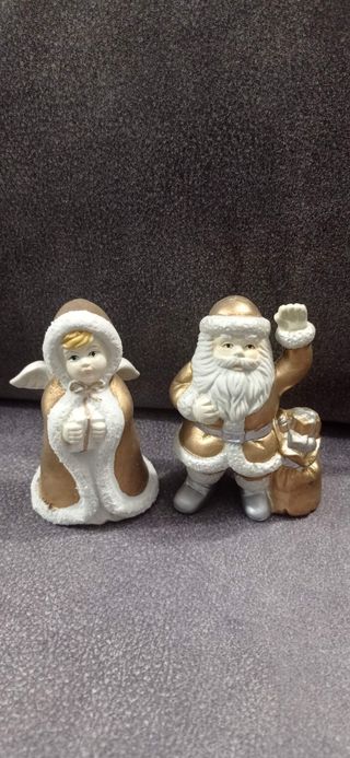 statuine Babbo Natale + angelo