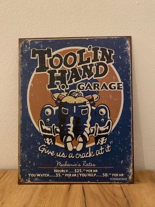 Cartello metallo Tool ‘in Hand Garage 
