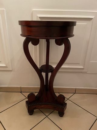 Tavolino tondo legno massello