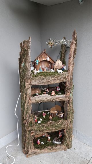 presepe artigianale da giardino