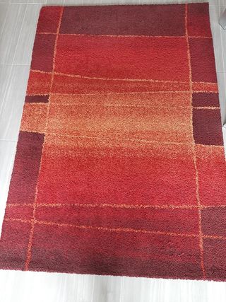 tappeto rosso bordeaux rettangolare 