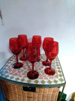 6 bicchieri rossi