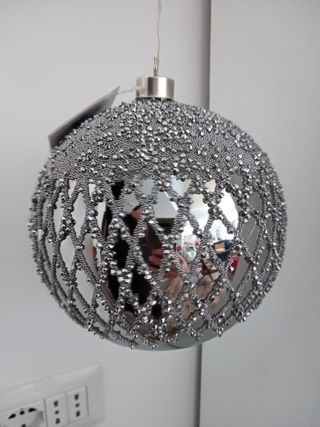 sfera grande al led a batteria in vetro