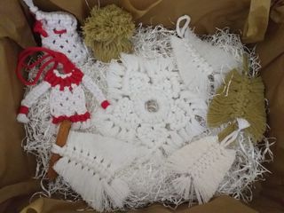 Decorazione natalizia handmade Nordic Boho macrame